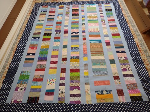 Patchwork Quilt top. Scrappy Coins. 62" x 76" Made in Iowa | eBay