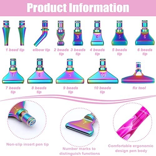 30 PCS Diamond Painting Pens Kit - 13 Stainless Steel Tips, 12 Clay ...