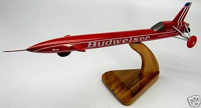 Budweiser Rocket Powered Car 1979 Desktop Kiln Dried Wood Model Big | eBay