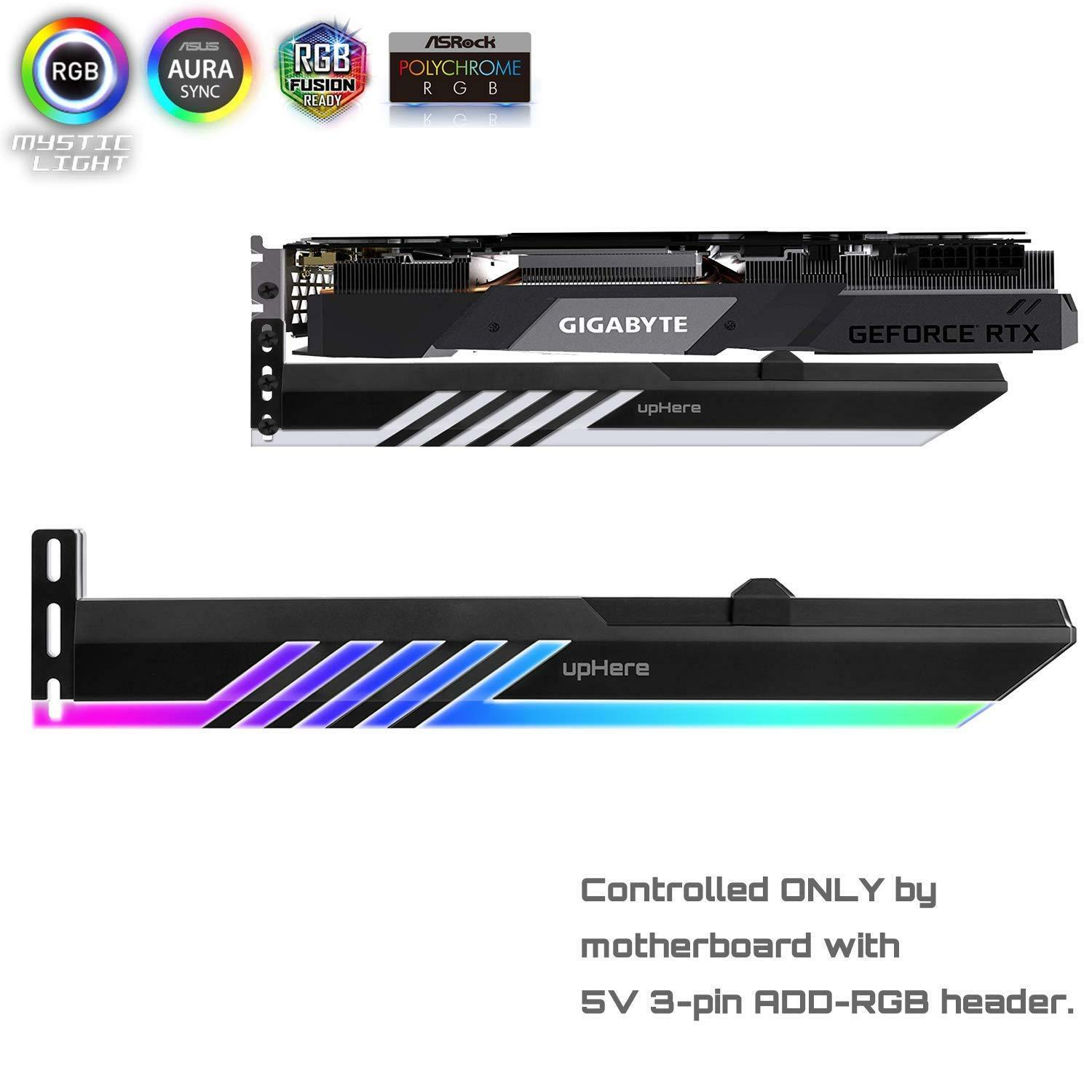 5V 3 Pin Addressable RGB Graphics Card GPU Brace Support Holder V LED ...