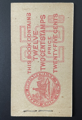 US Stamps; Scott BK58 Booklets: Panes & Covers BC5A Red/Buff 25c M NH ...