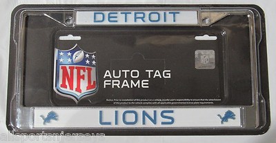 NFL Detroit Lions Chrome License Plate Frame Thin Letters | eBay