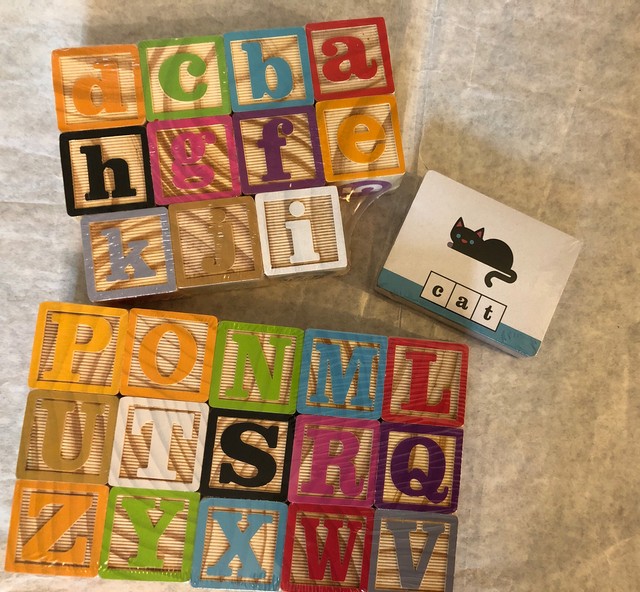 Chuckle & Roar 30pc ABC Learning Blocks Set Cracked Lid for sale online ...