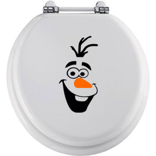 Olaf Let it Go funny toilet Seat Sticker Disney frozen style Wall Vinyl ...