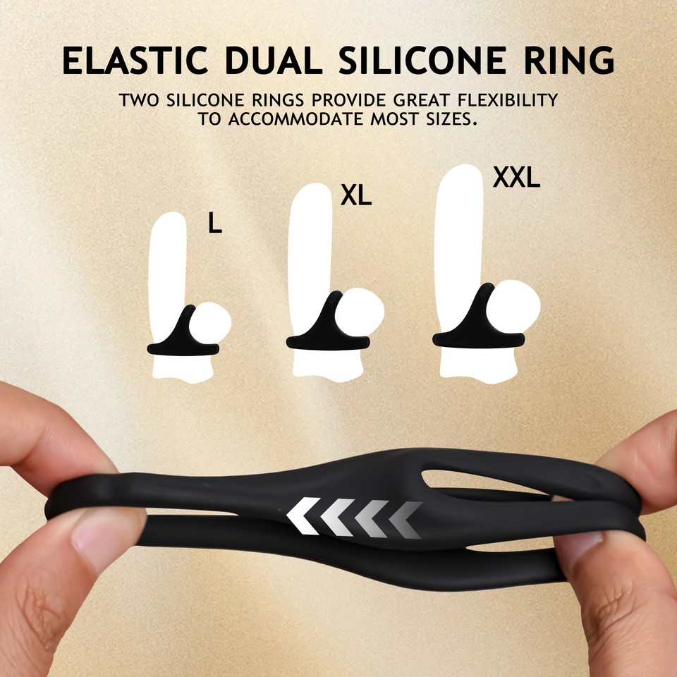 Stretchy Triangle Cock Ring Male Sex Toy for Longer Erection Silicone ...