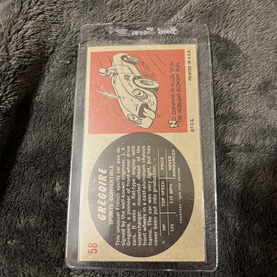 1961 Topps Sports Cars #58 Gregoire | eBay