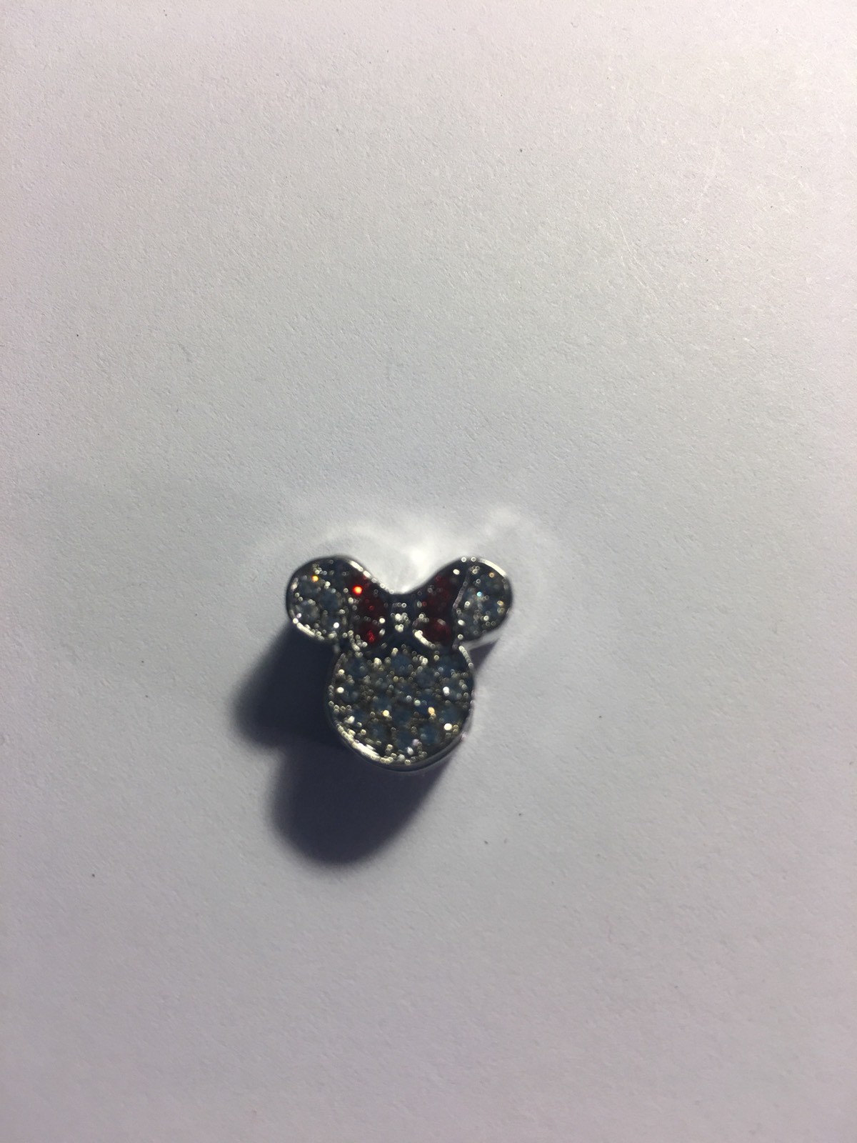 925 Silver Red White Crystal Pretty MOUSE bead For Necklace Bracelet ...