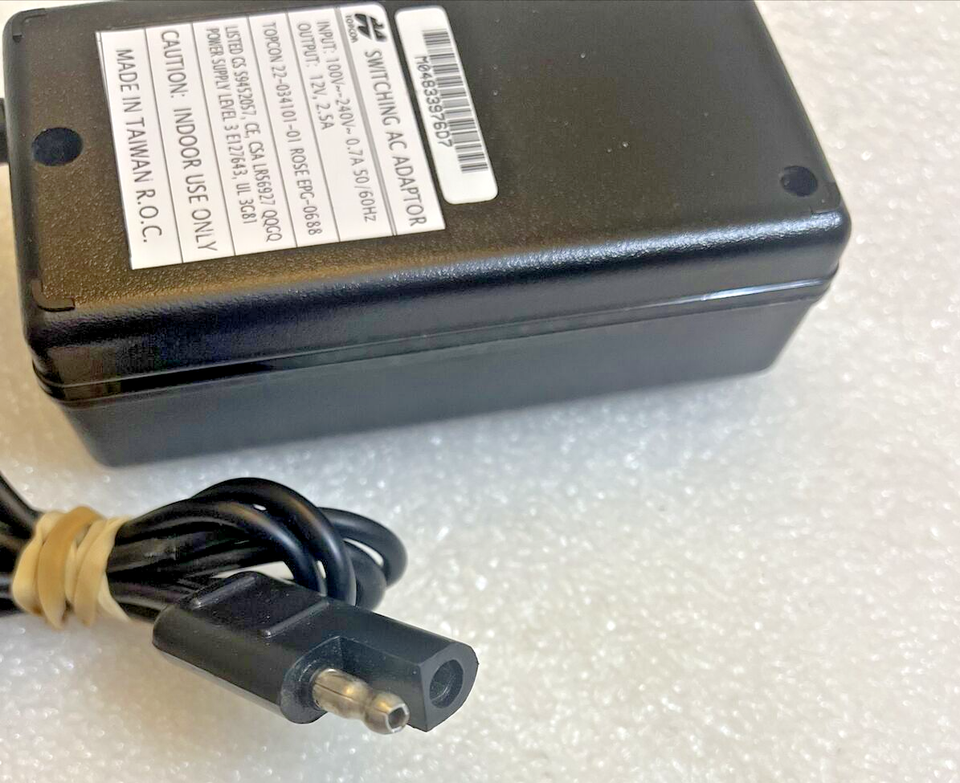 TOPCON Power Supply with 48 Inch Safeco Connector 22-034101-01 12V 2.5A ...