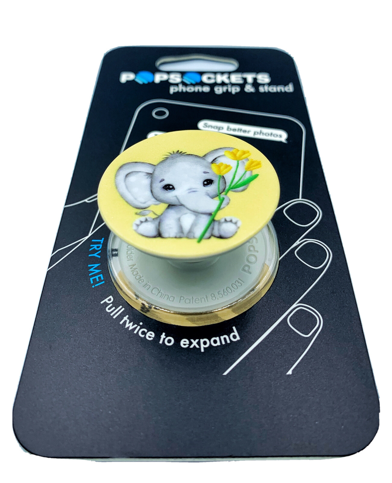 Popsockets Cute Baby Elephant Dumbo Yellow Popsocket Pop Socket PopGrip ...