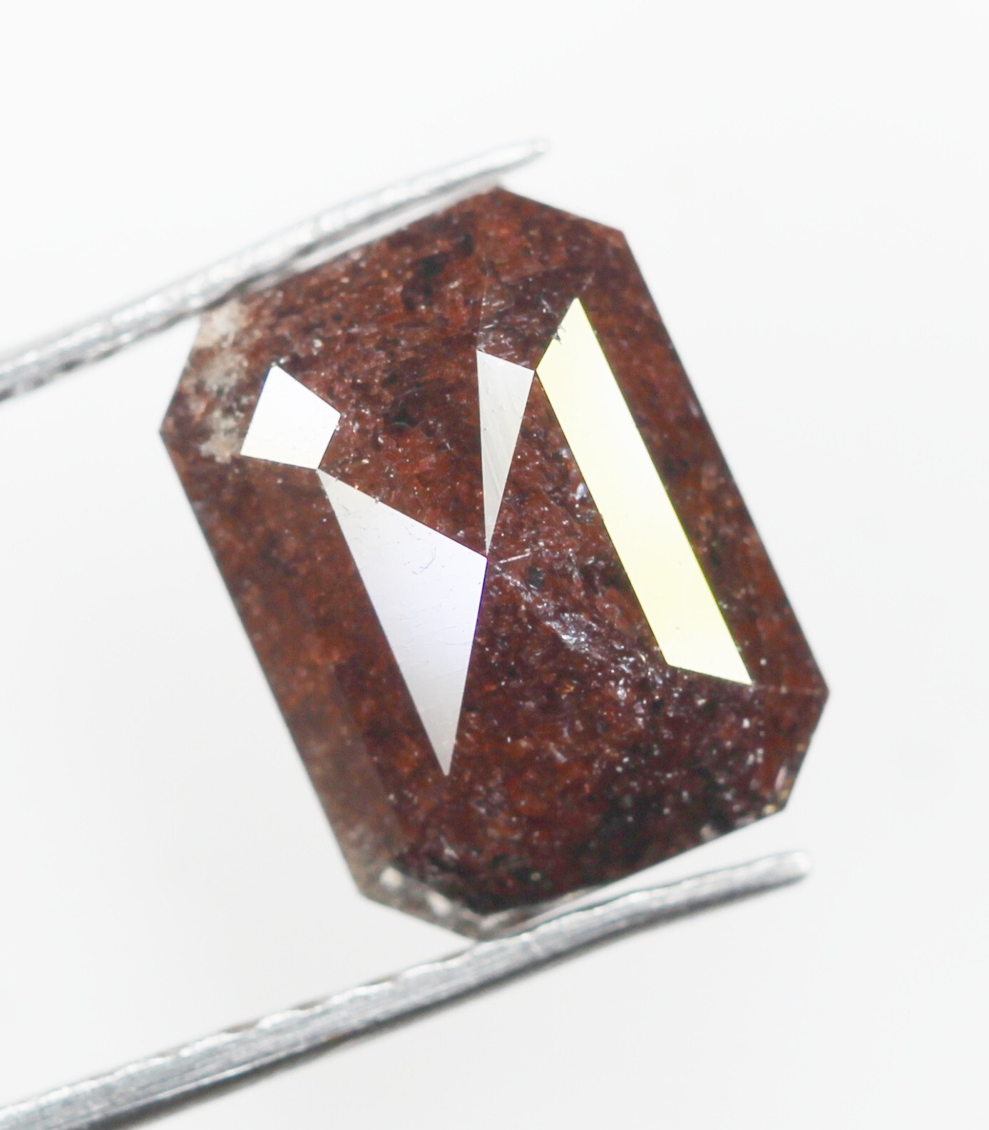 2.10 Ct Natural Loose Emerald Diamond Brown Color Emerald Shape Diamond ...