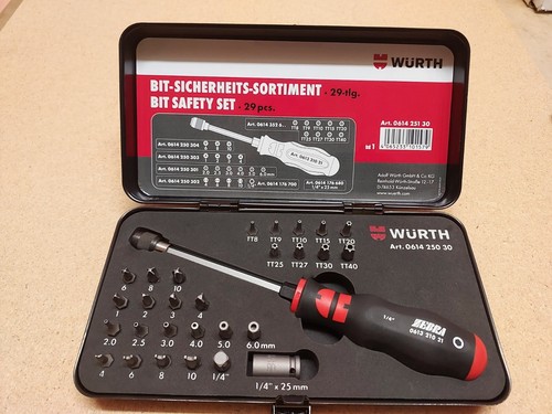 Wurth Security/Safety Screwdriver Bit Set (061425030) 29 Piece | eBay