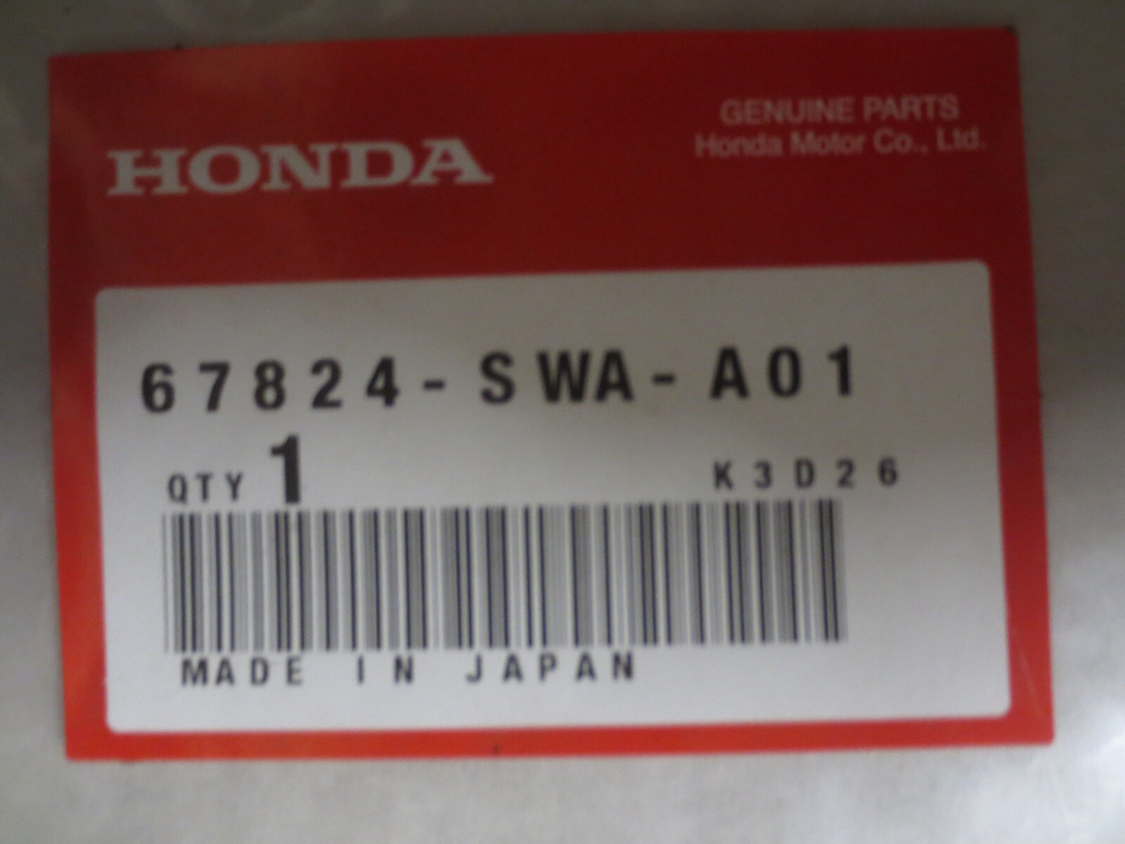 Honda CR-V 07-11 Right Rear Door Post Sash Adhesive Trim Set PN 67824 ...