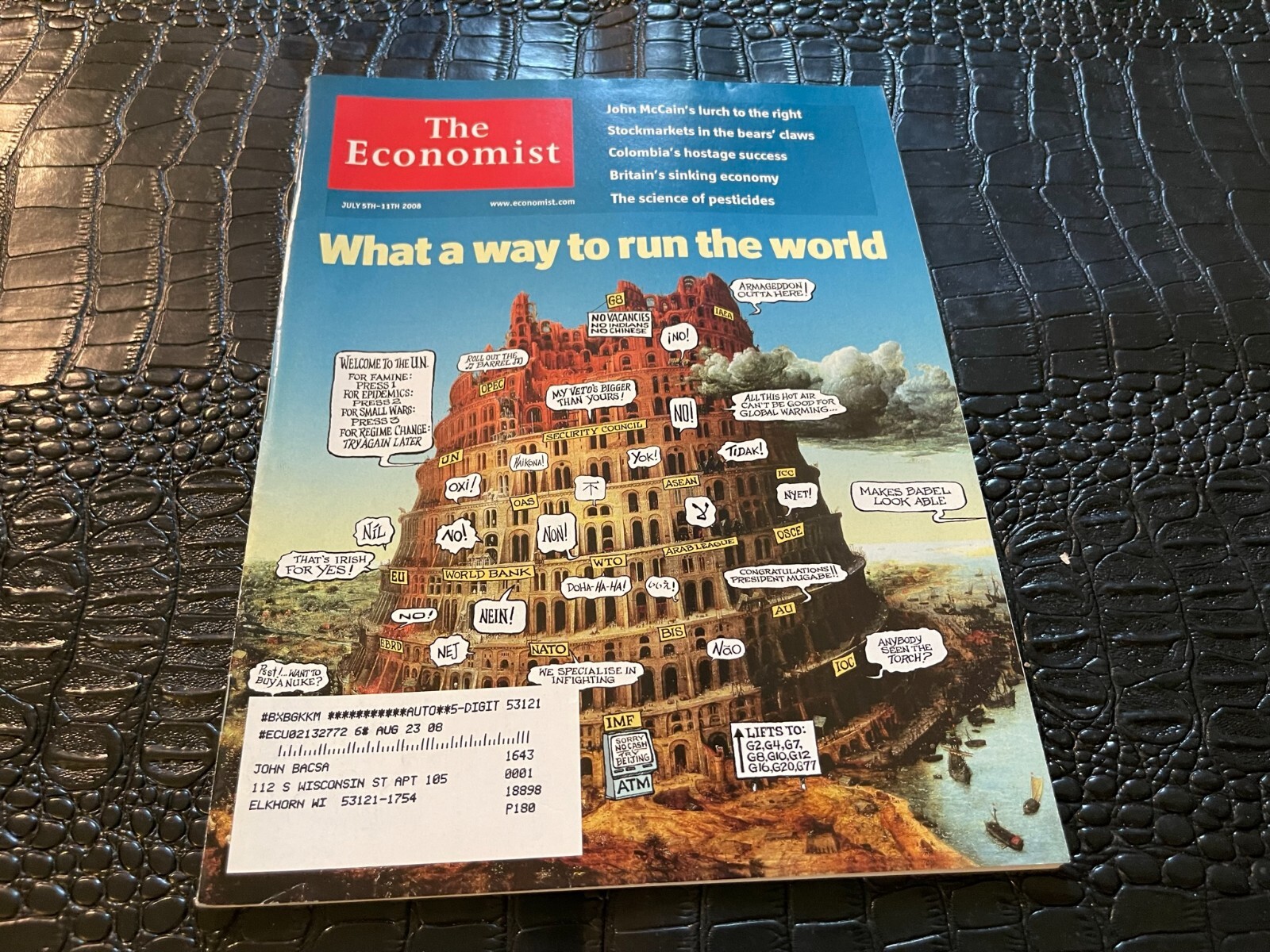 JULY 5 2008 THE ECONOMIST magazine WAY TO RUN THE WORLD | eBay
