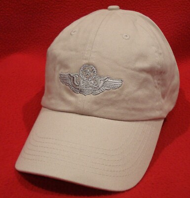 USAF MASTER NAVIGATOR / CSO Wings ball cap, Light tan, low-profile ...