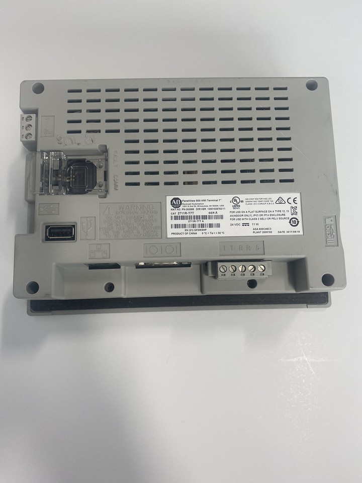 Allen Bradley 2711R-T7T PanelView 800 HMI Control Terminal 7" Touch ...