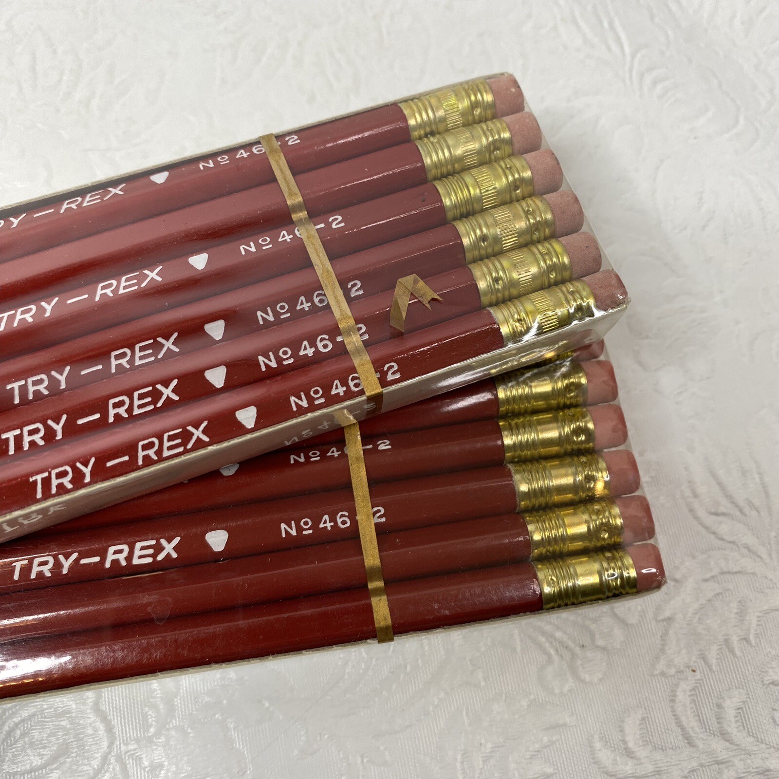 2 Packs Vintage TRY-REX Pencils 12 Pack Red NOS #2 Soft Richard Best ...