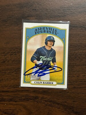 Colin Barber Signed 2021 Topps Heritage Minors IP Auto Houston Astros ...