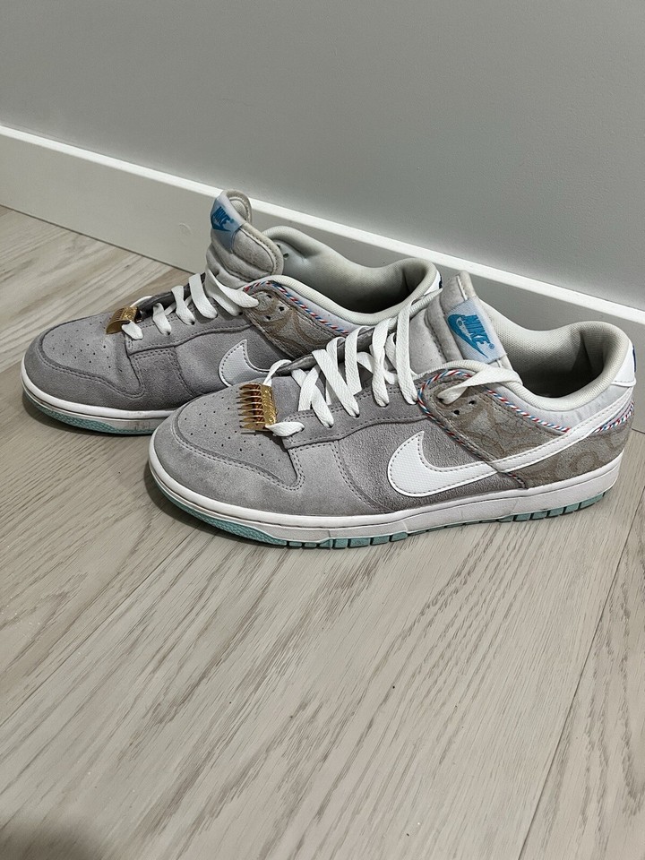 Size 9.5 - Nike Dunk SE Low Barber Shop - Grey 195866284425| eBay