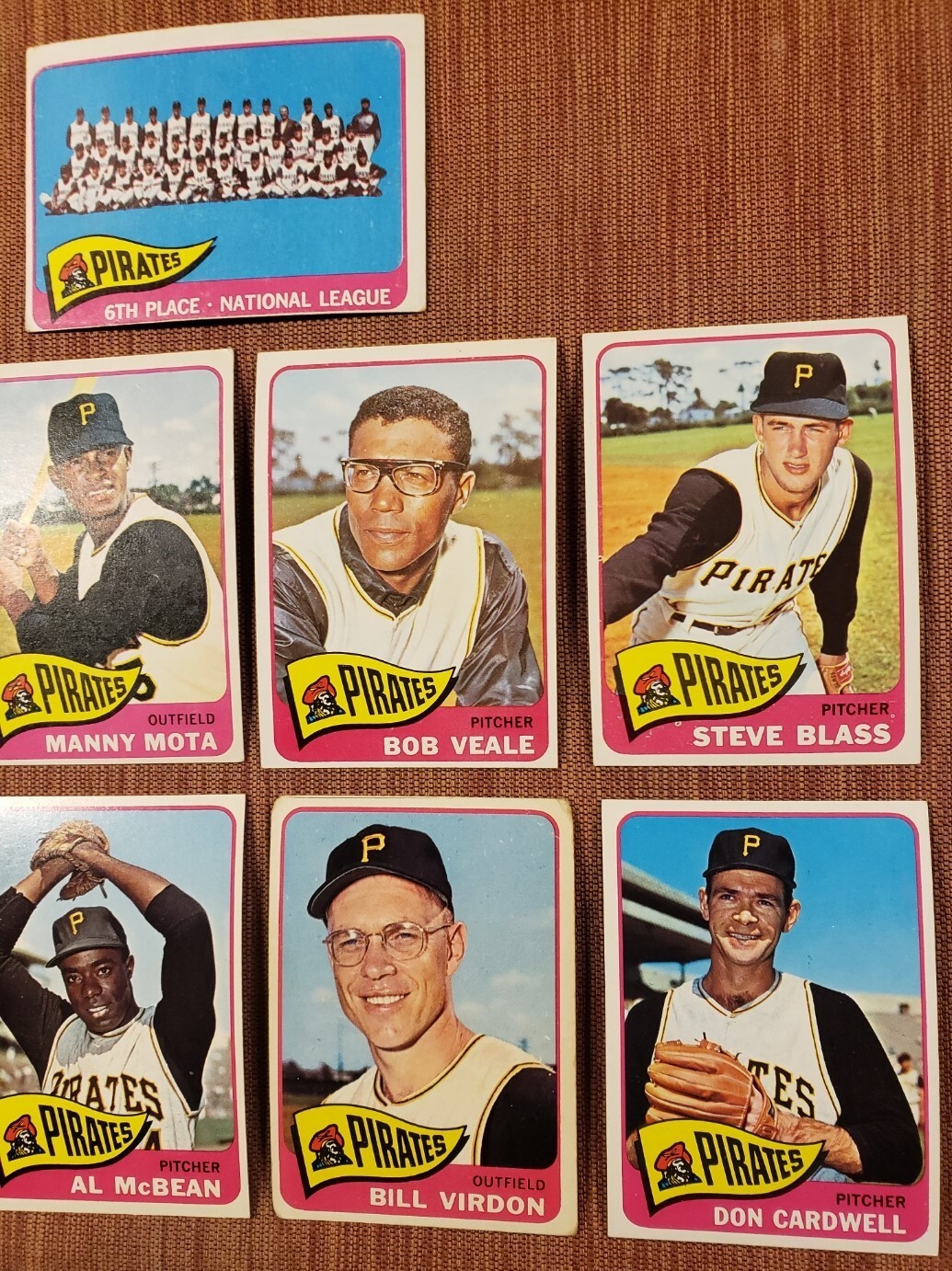 1965 Topps Pirates Baseball Cards Bob Friend Cardwell Mota Walker Blass ...