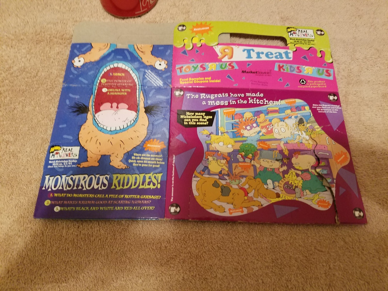 Toys 'R' Us Treats Box 1995 Nickelodeon Aaahh Real Monsters Rugrats Ren ...