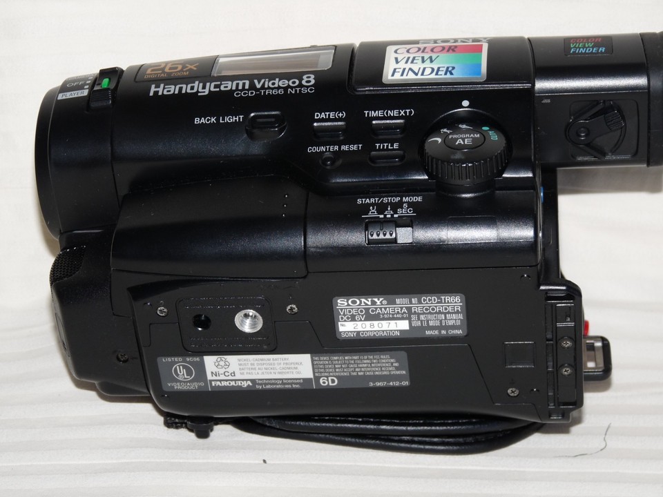 Sony CCD-TR66 8mm Video8 camera Camcorder VCR Player Video Transfer | eBay
