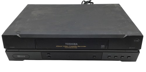 Toshiba 4-Head VHS Video Cassette Recorder W422 Commercial Skip Black ...
