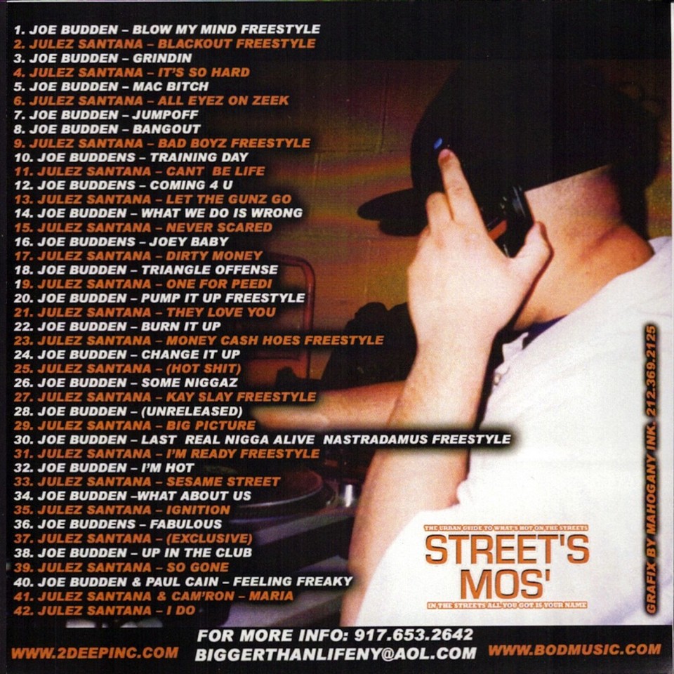DJ E NYCE JUELZ SANTANA VS JOE BUDDEN NYC DIPSET MIXTAPE MIX CD | eBay