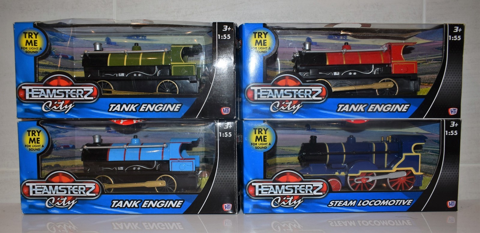 TEAMSTERZ DIECAST MODEL STEAM TANK ENGINE TRAIN SOUNDS RED BLUE THOMAS ...