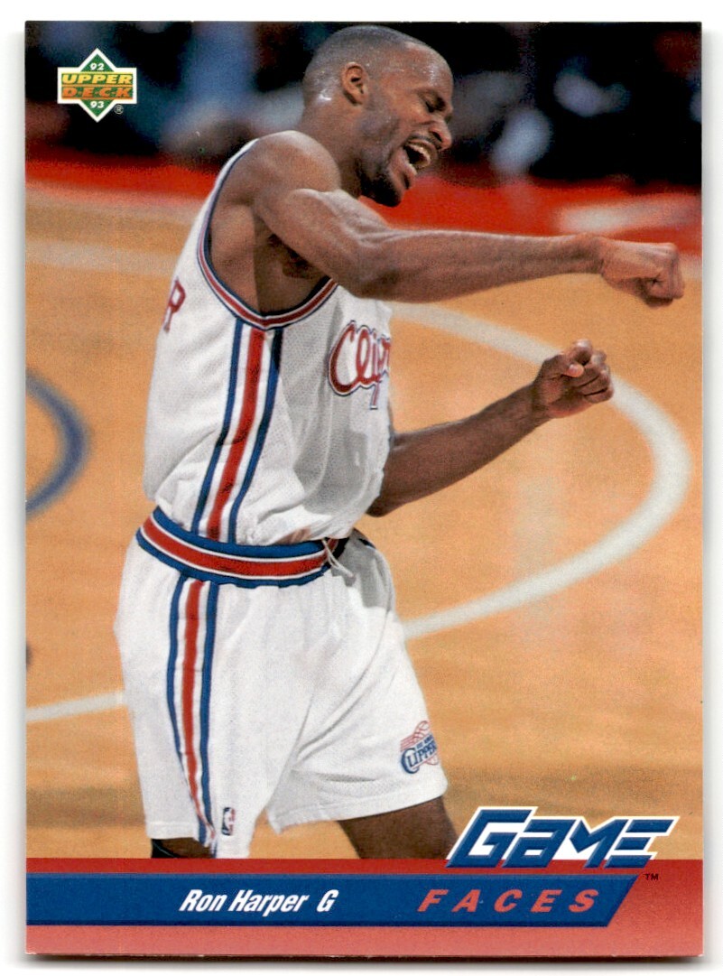 1993-94 Upper Deck Game Faces Ron Harper Los Angeles Clippers #495 | eBay
