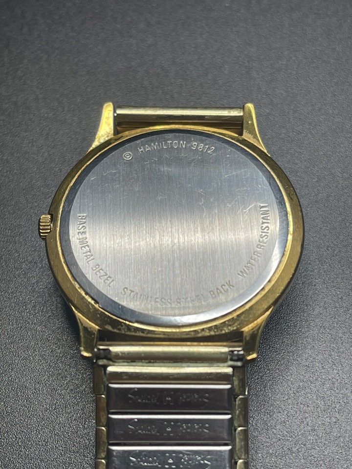 HAMILTON 9812 Quartz Mens Vintage Wrist Watch K OF C Logo | eBay