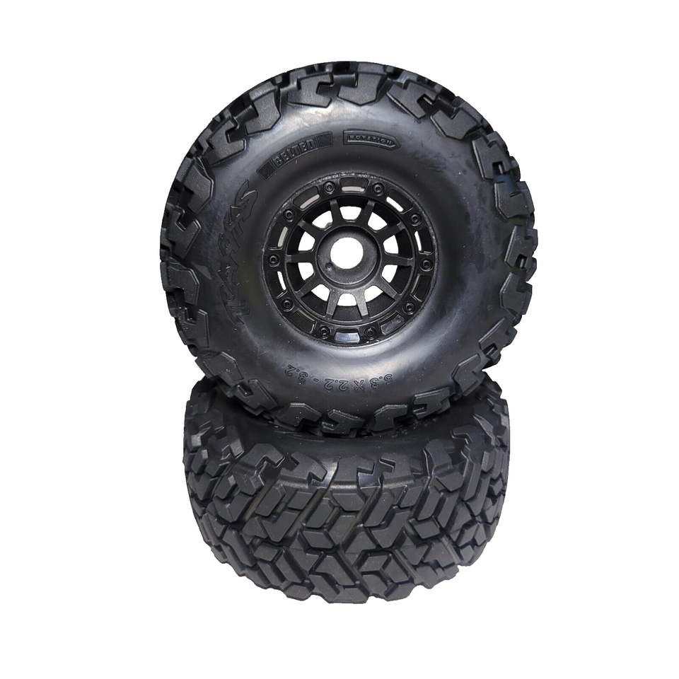 Fits Traxxas Maxx Slash Belted Tires w/ Black 17mm Wheels Short Course ...