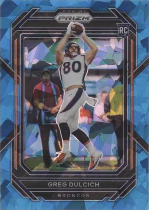2022 Panini Prizm - Rookies Greg Dulcich #360 Blue Ice Prizm /99 (RC ...