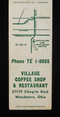1950s Village Coffee Shop & Restaurant 27179 Chagrin Blvd. Map Woodmere ...