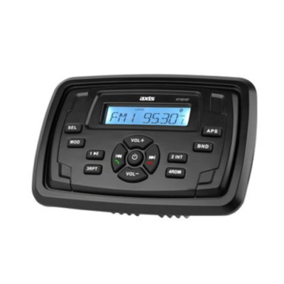 Axis 12-24V Water-Dust Proof Watertight AM-FM blutooth Multimedia ...