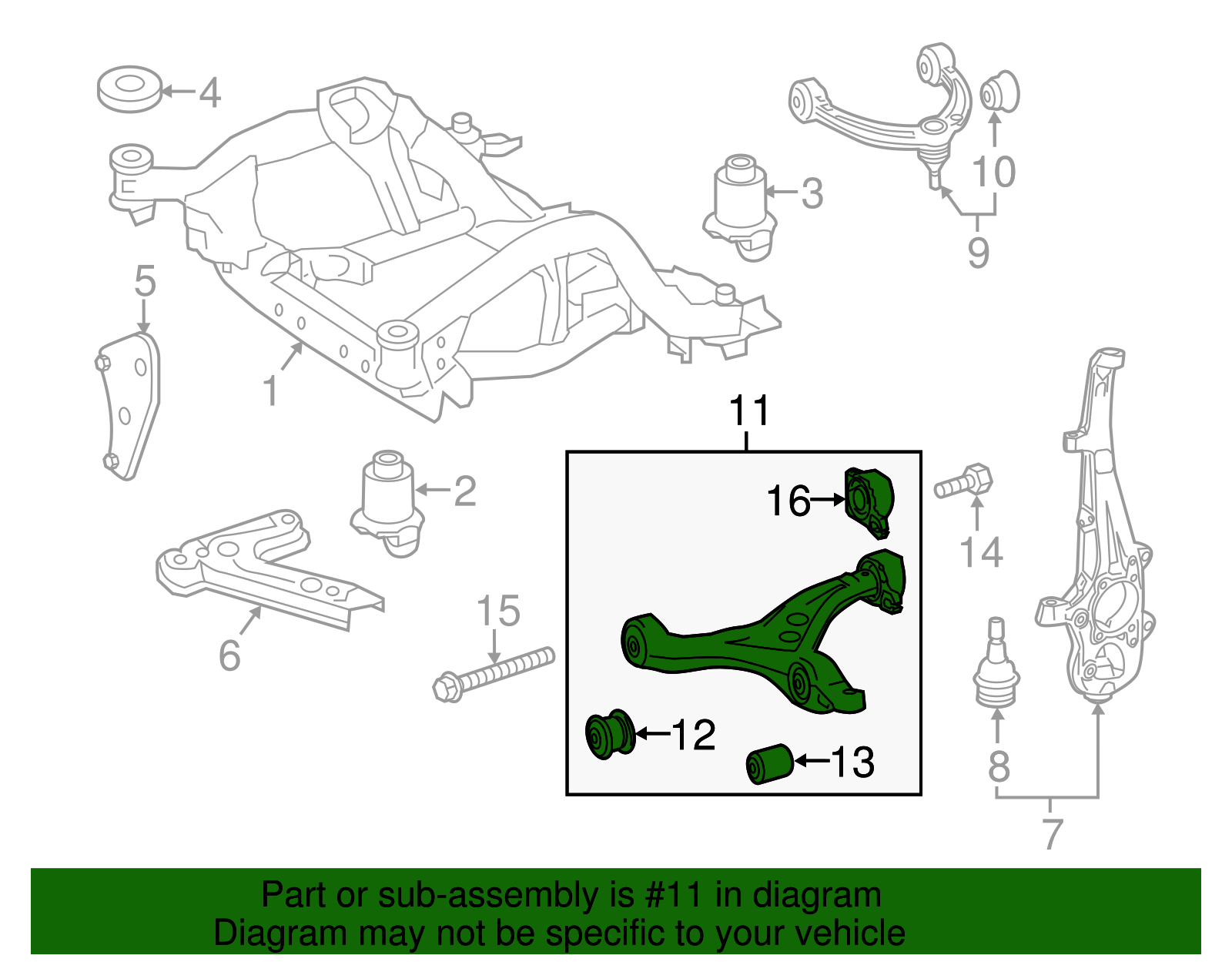 17 Mercedes-Benz Gls450 Front Right Passenger Lower Control Arm OEM ...