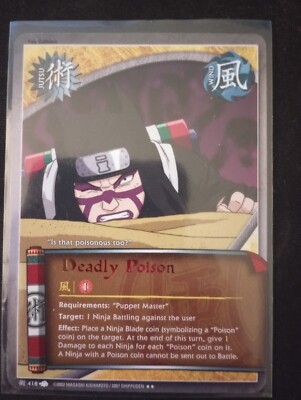 Deadly Poison #418 Naruto CCG NM Rainbow Text Rare 1st Edition | eBay
