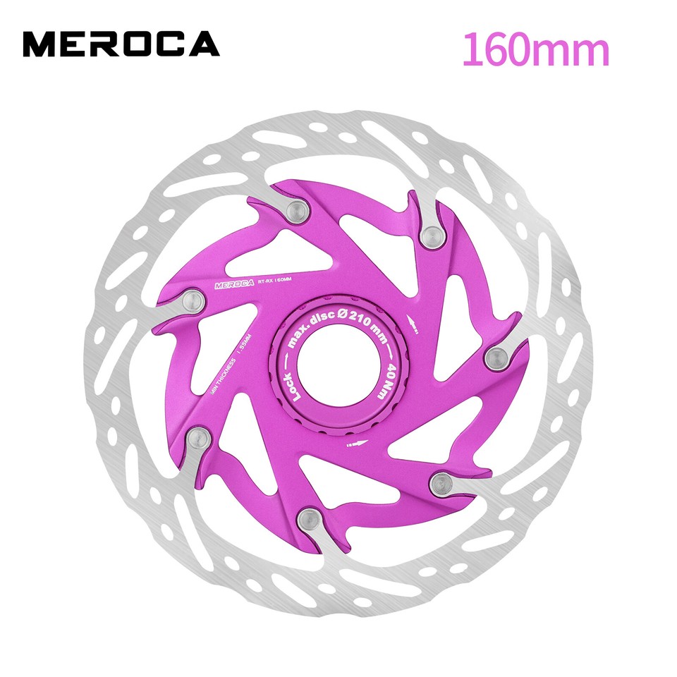 MEROCA Bike Disc Brake Rotors Center Lock 140mm 160mm MTB Road 1.8mm w ...