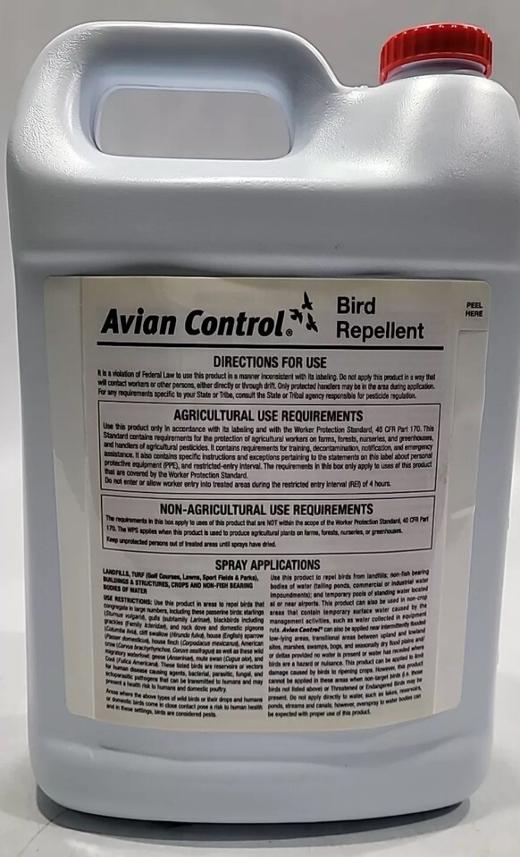 Avian Control™ Bird Repellent - Gallon - Irritant to birds EXP 4/3/24 ...