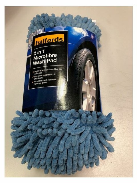 Halfords 2 in 1 Microfibre Wash Pad Car Vehicle Exterior Washing ...