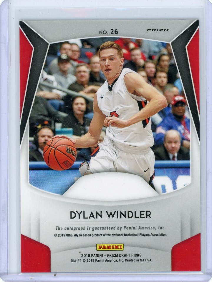 2019 Panini Draft Picks White Sparkle Prizm Auto Dylan Windler RC ...