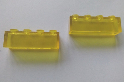 LEGO SPACE 2 X TRANS YELLOW 1X4 BRICKS 3066 | eBay