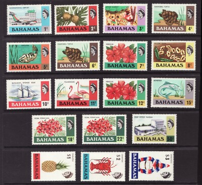 1971 Bahamas - Sc# 313-30 QEII, Flora & Wildlife. MNH postage stamp set ...