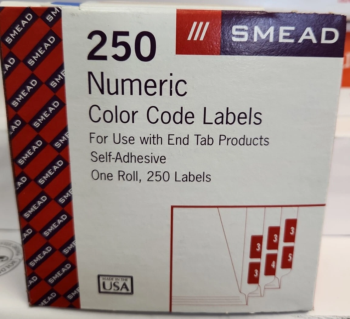 Smead Numeric Labels