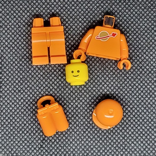 Lego Orange Classic Spaceman Minifigure w/ Helmet and Air Tanks Retro ...