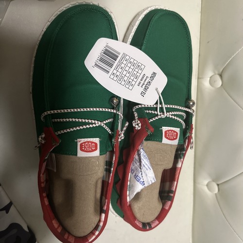 Hey Dude Wendy Women’s 11 Green Holiday Elf Christmas Holiday Bell ...