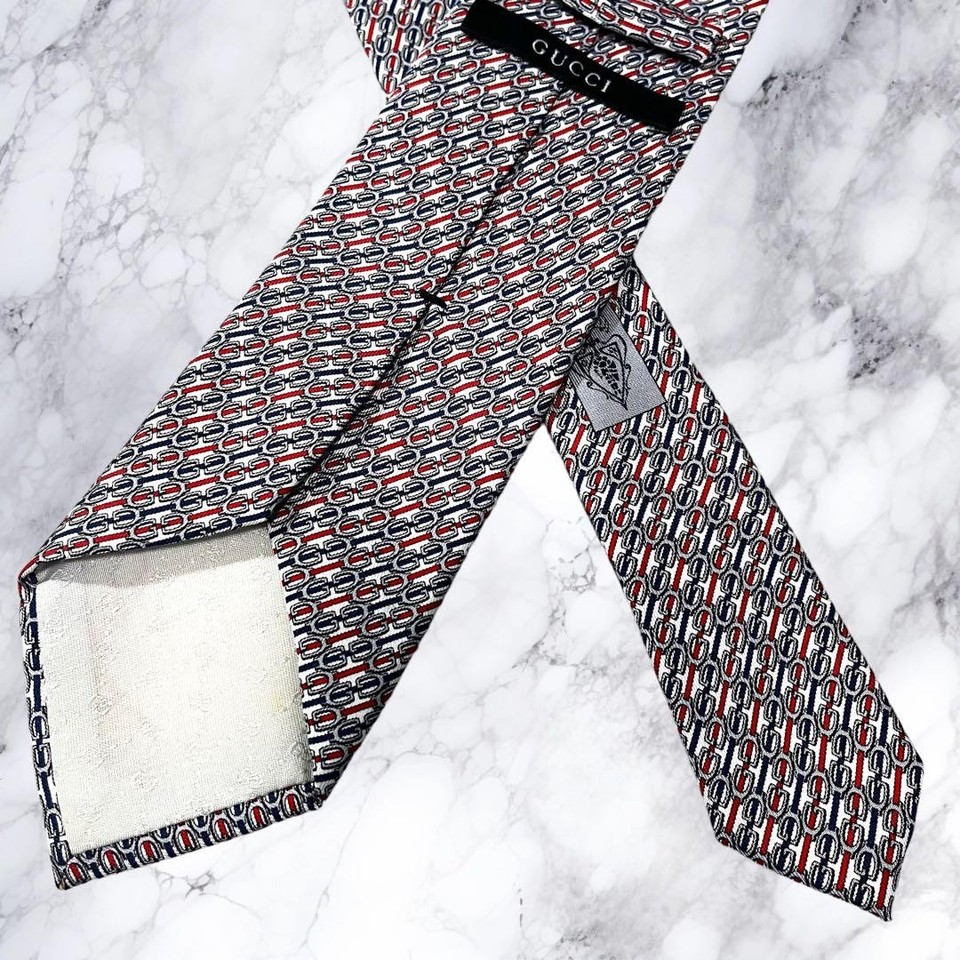 GUCCI Silk Tie with GG Print in Multicolor Japan lmport Rare | eBay ...