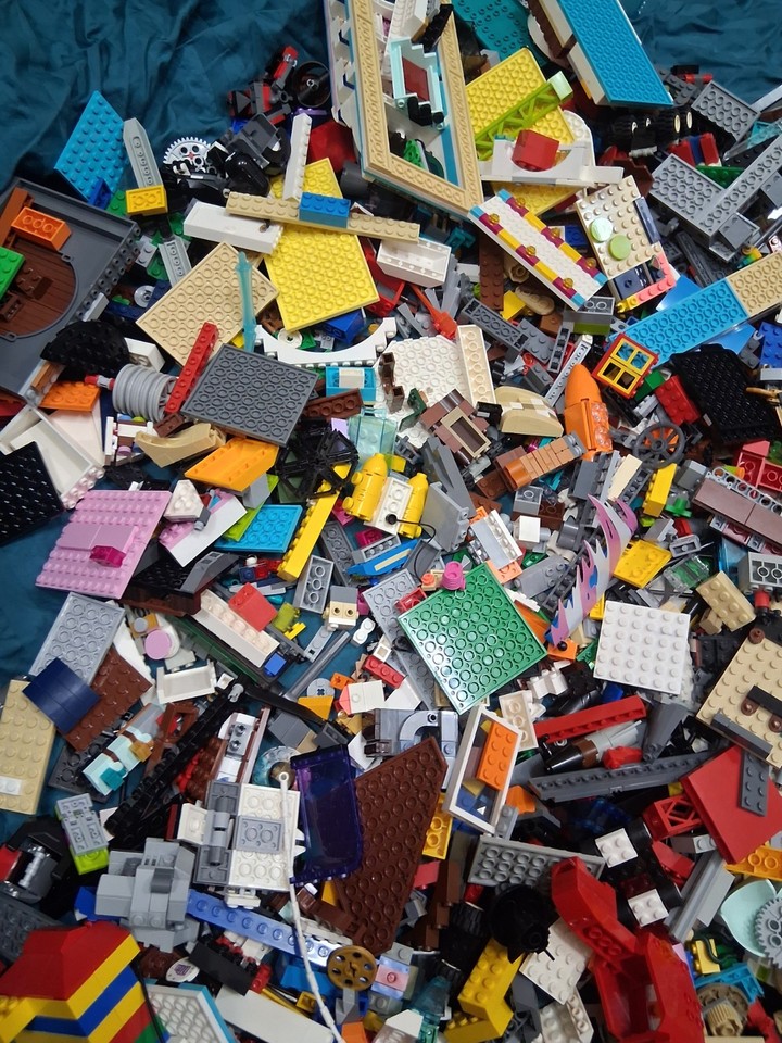 LEGO GENUINE OVER 17LBS LARGE LOT #2 Bricks Blocks, Pieces Mixed Legos ...