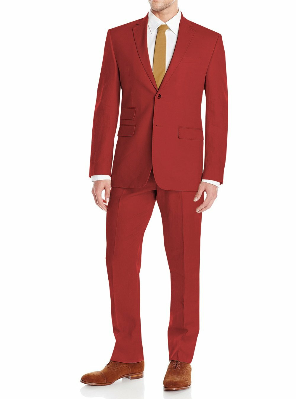 DTI GV Executive Mens Modern Fit Linen Suit 2 Button Summer Blazer With ...