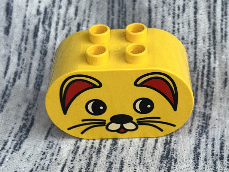 Duplo Building Bricks Blocks Toy Yellow 2 x2 Bricks w/ Bunny Face ...