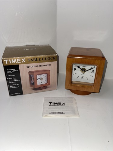 Timex Table Clock- Revolving Photo Cube BRAND NEW OLD STOCK | eBay